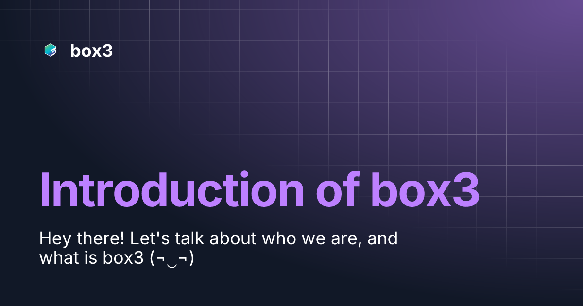 Introduction of box3 | box3
